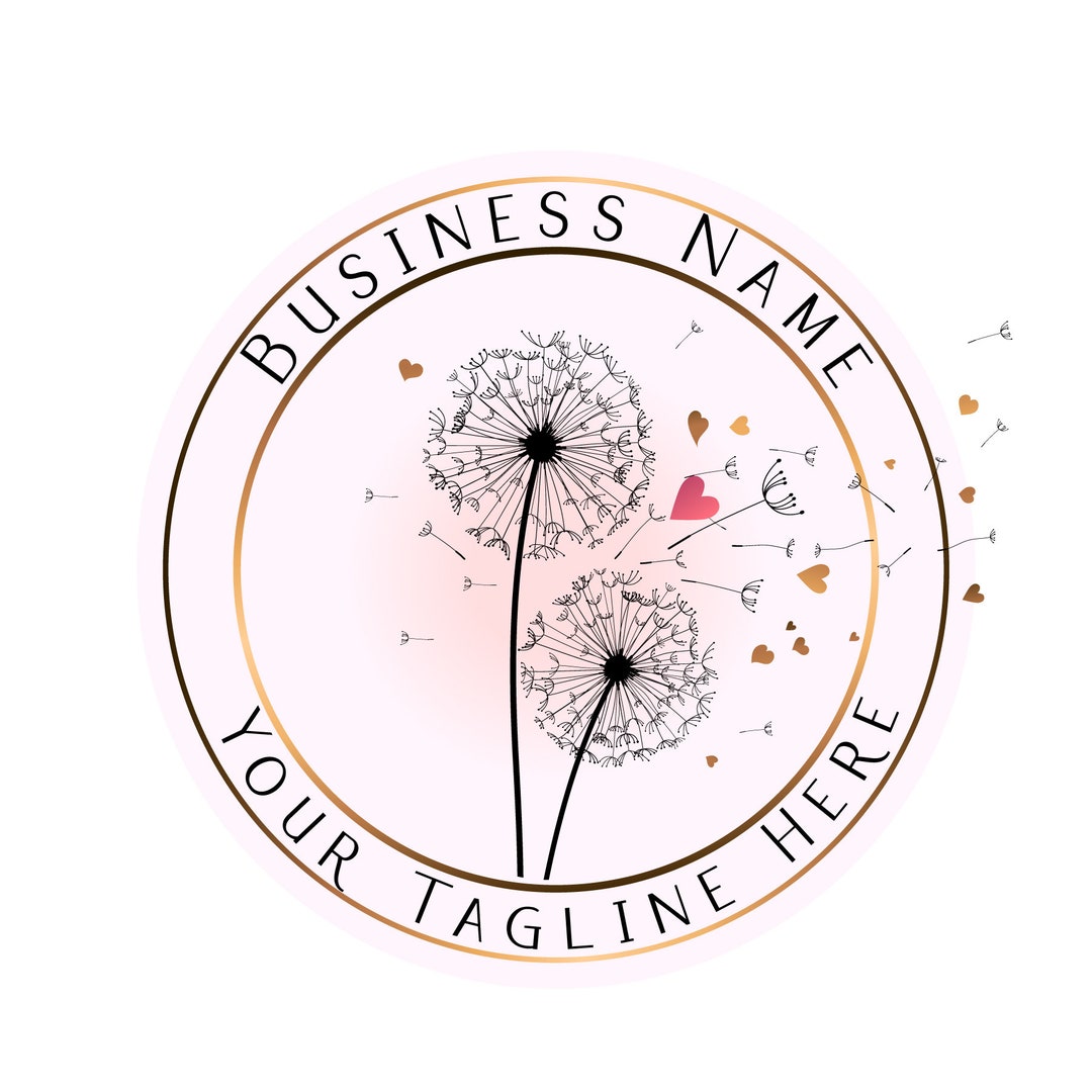 Dandelion Round Logo, Fashion Boutique Logo, Beauty Salon Logo ...