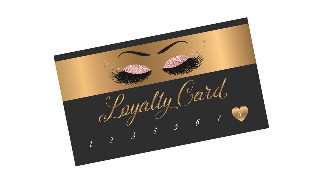 Instant Download Loyalty Lash Extension Card , Eyelash Loyalty Card ...