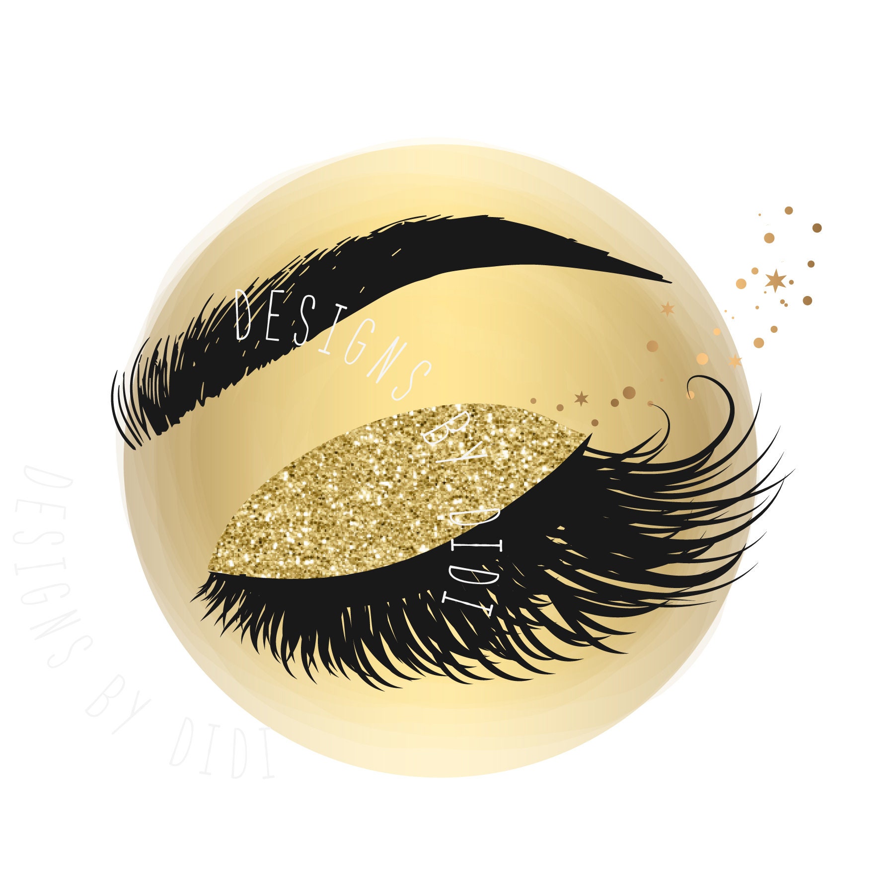 Instant Download Gold Foil Lash Clipart Gold Lashes Clip - Etsy UK