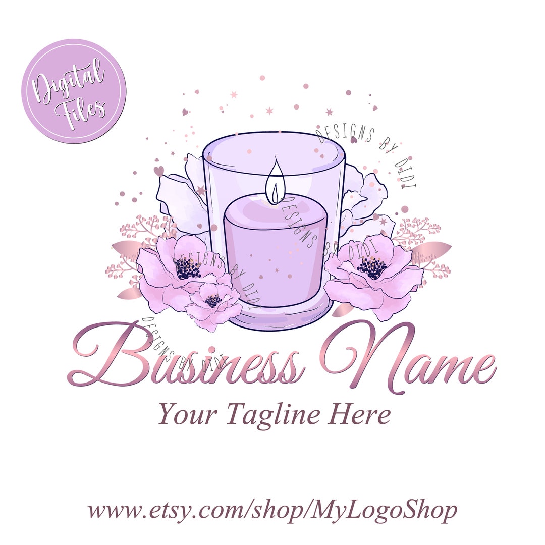 Candle Logo Design, Scents Candle Logo, Candle Business Logo, Candle ...