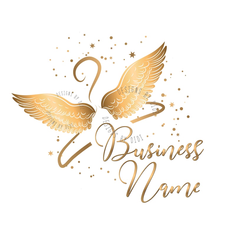 Hanger Angel Wings Logo Gold Hanger Logo Fashion Boutique - Etsy