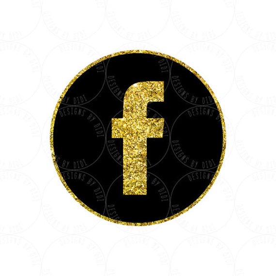 Facebook Gold Glitter Pattern