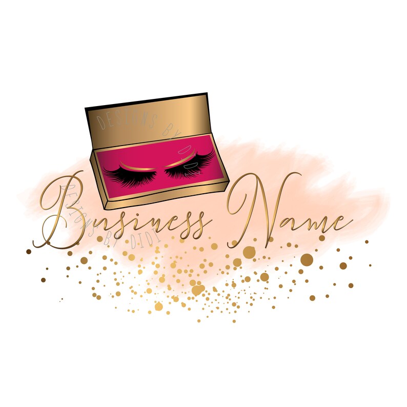 Custom Logo Lash Box Logo Logo Lash Box Red Gold Lashes | Etsy