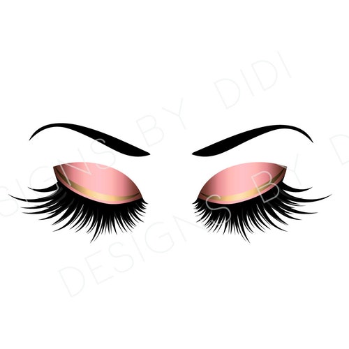 Instant Download Gold Foil Lash Clipart Gold Lashes Clip - Etsy