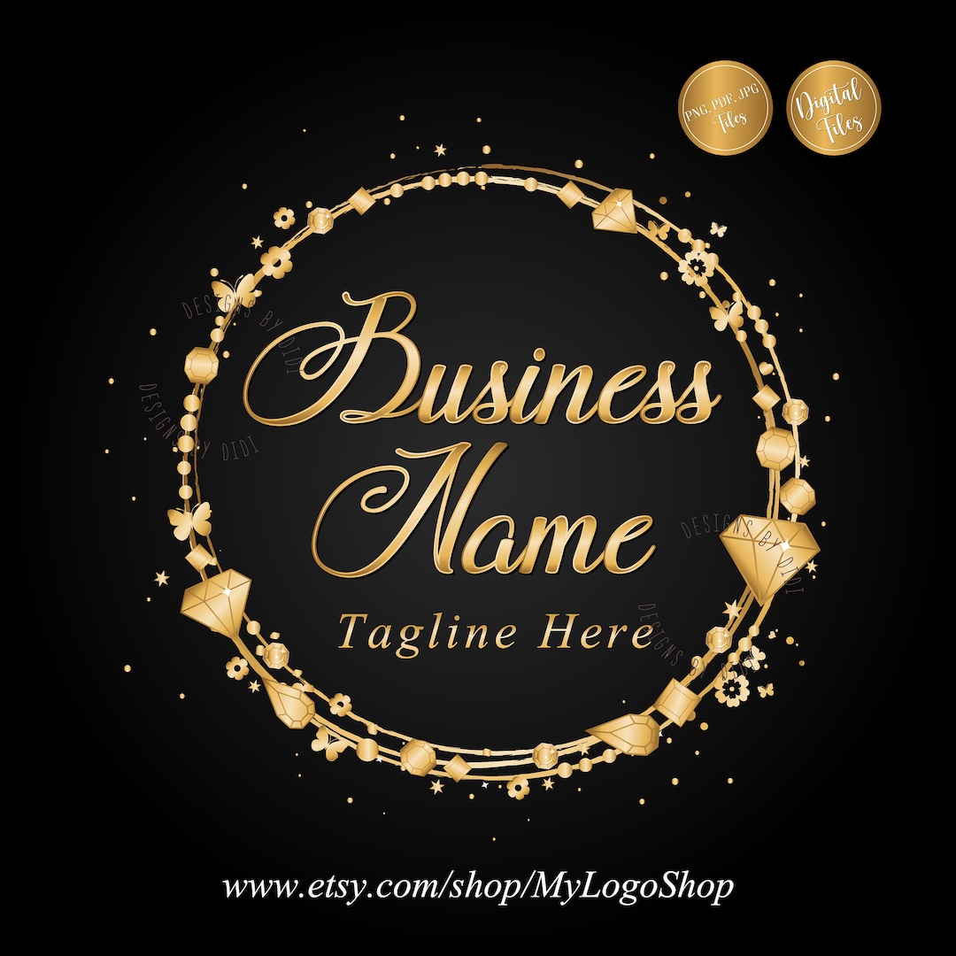 Jewelry Logo Design, Charms Necklace Bracelet Business Branding, Beads ...