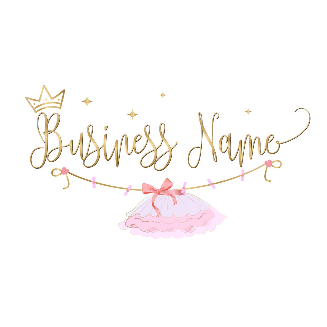 Boutique Logo, Tutu Logo Girls, Tutu Skirt Girly Logo, Custom Logo ...