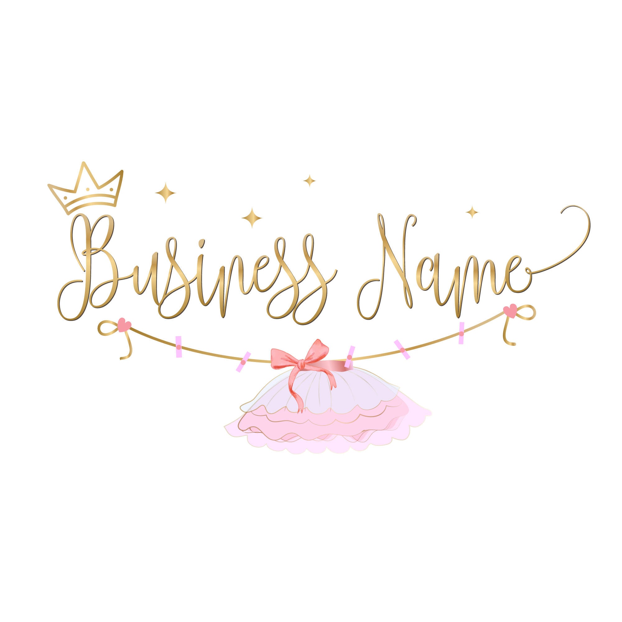 Boutique Logo, Tutu Logo Girls, Tutu Skirt Girly Logo, Custom Logo ...