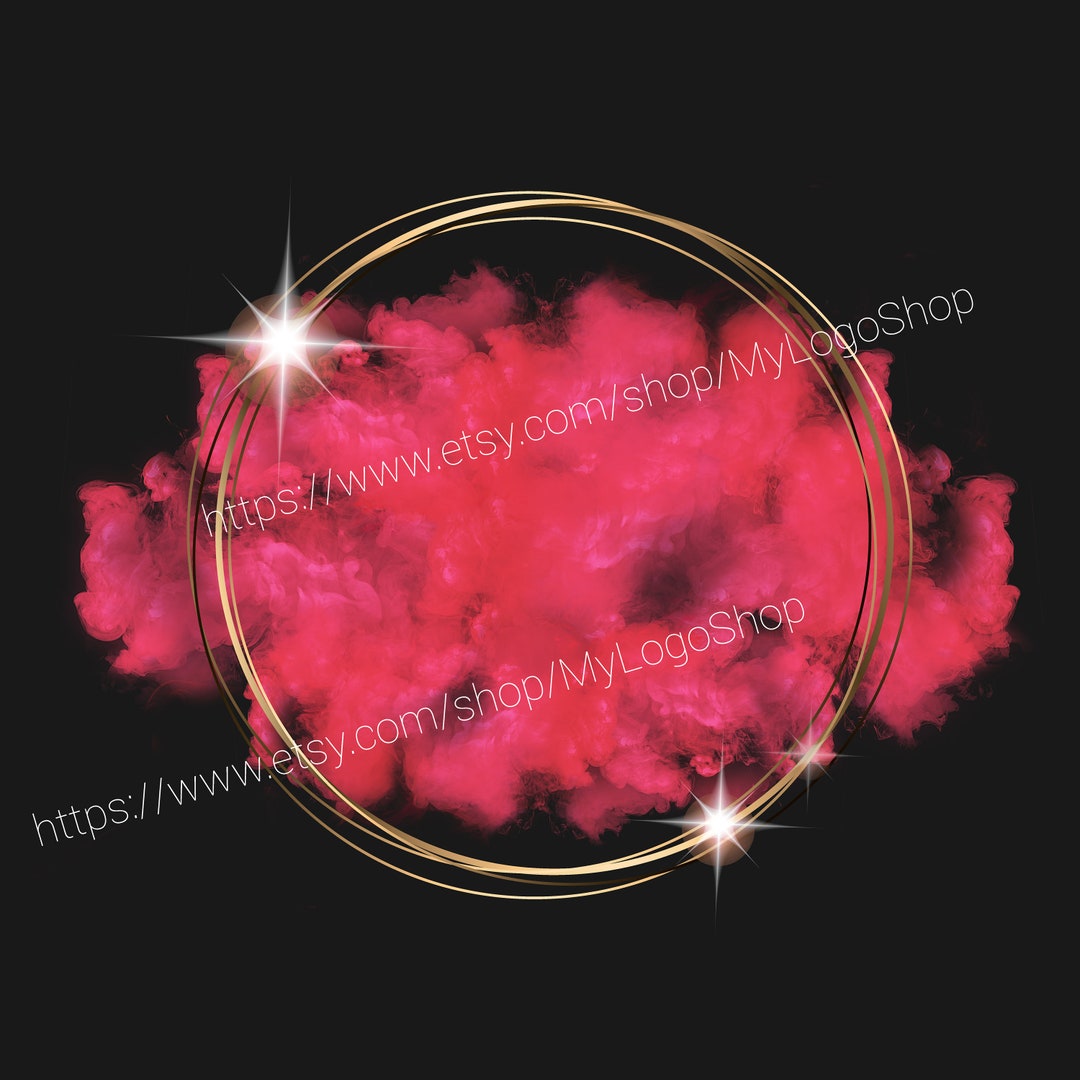 Gold Frame Clipart: Red Fog Circle Logo (PNG, JPG Digital Download) - Etsy