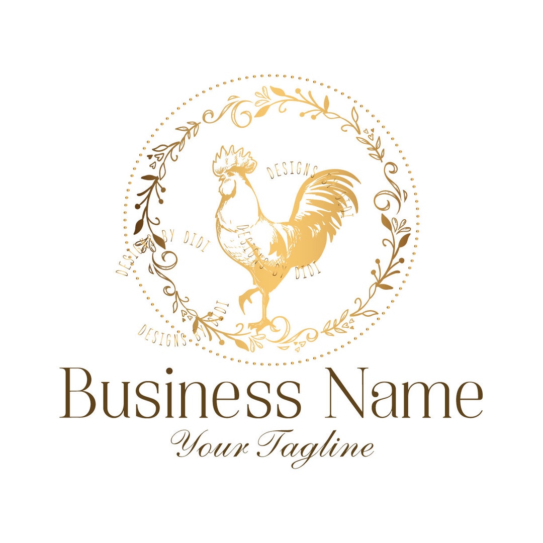 Retro Rooster Logo, Farm Rooster Premade Logo Design, Farm Chicken Logo ...