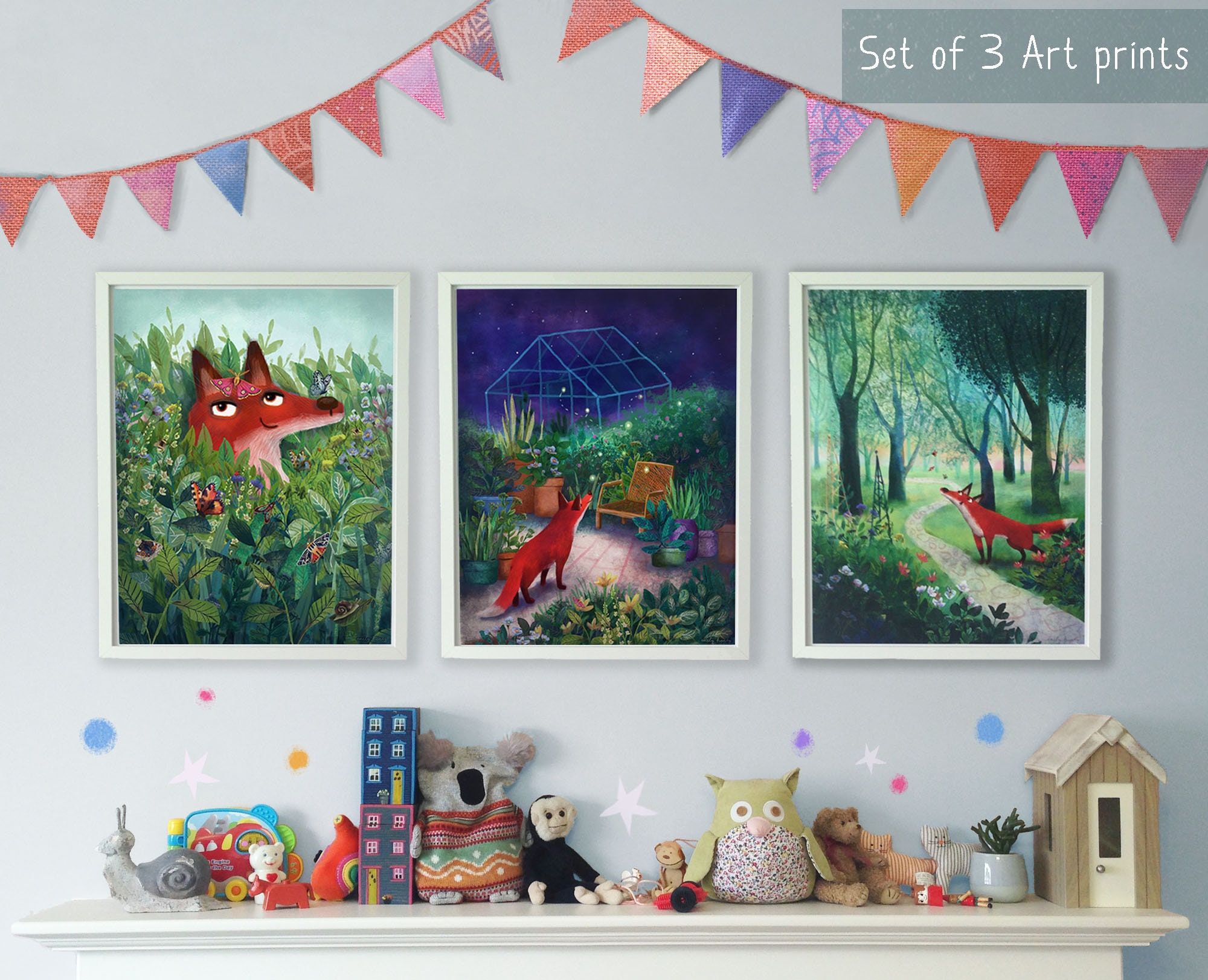 Flossie the Fox - Art Print - Colourful Illustrated Wall Art ...