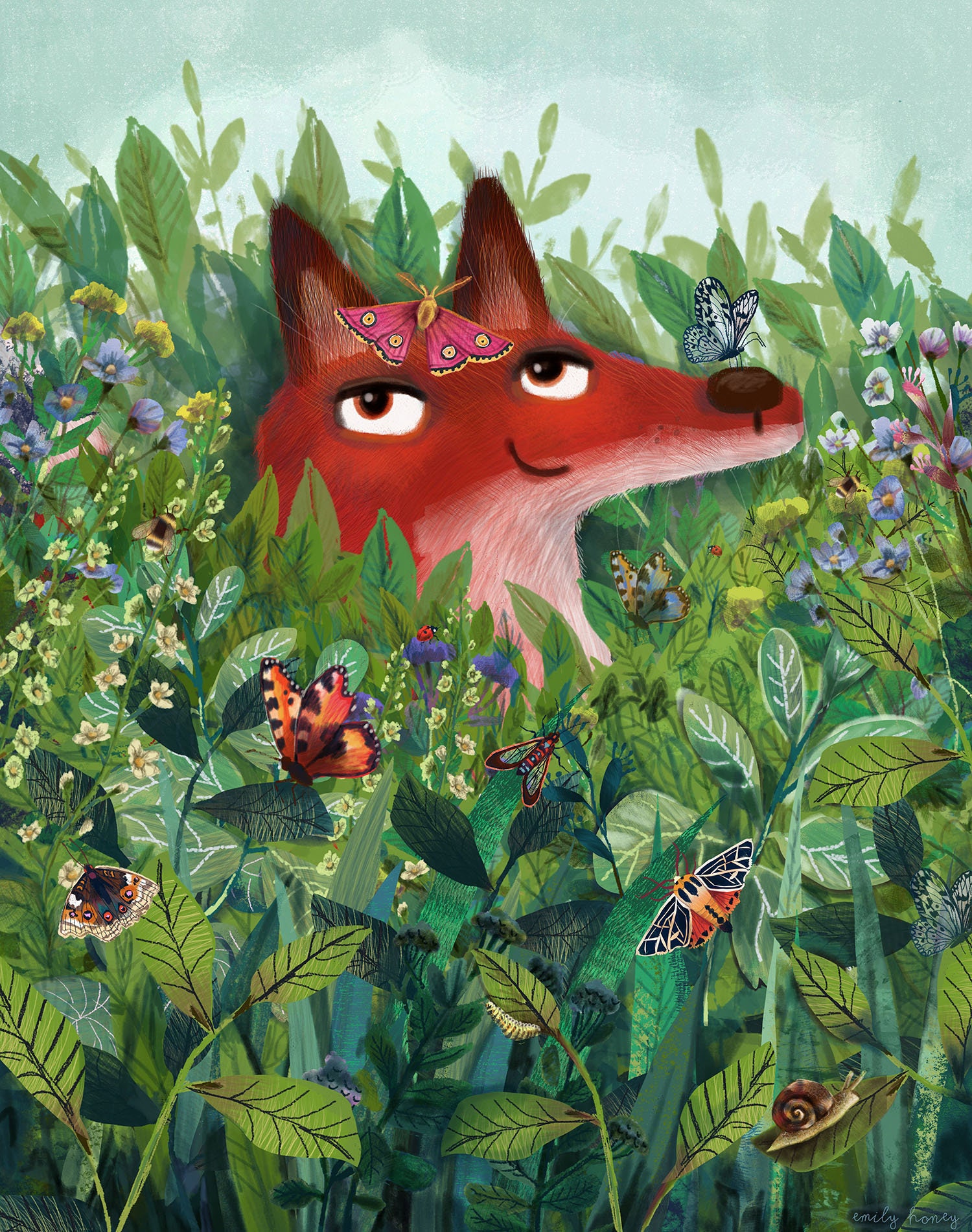 Flossie the Fox - Art Print - Colourful Illustrated Wall Art ...