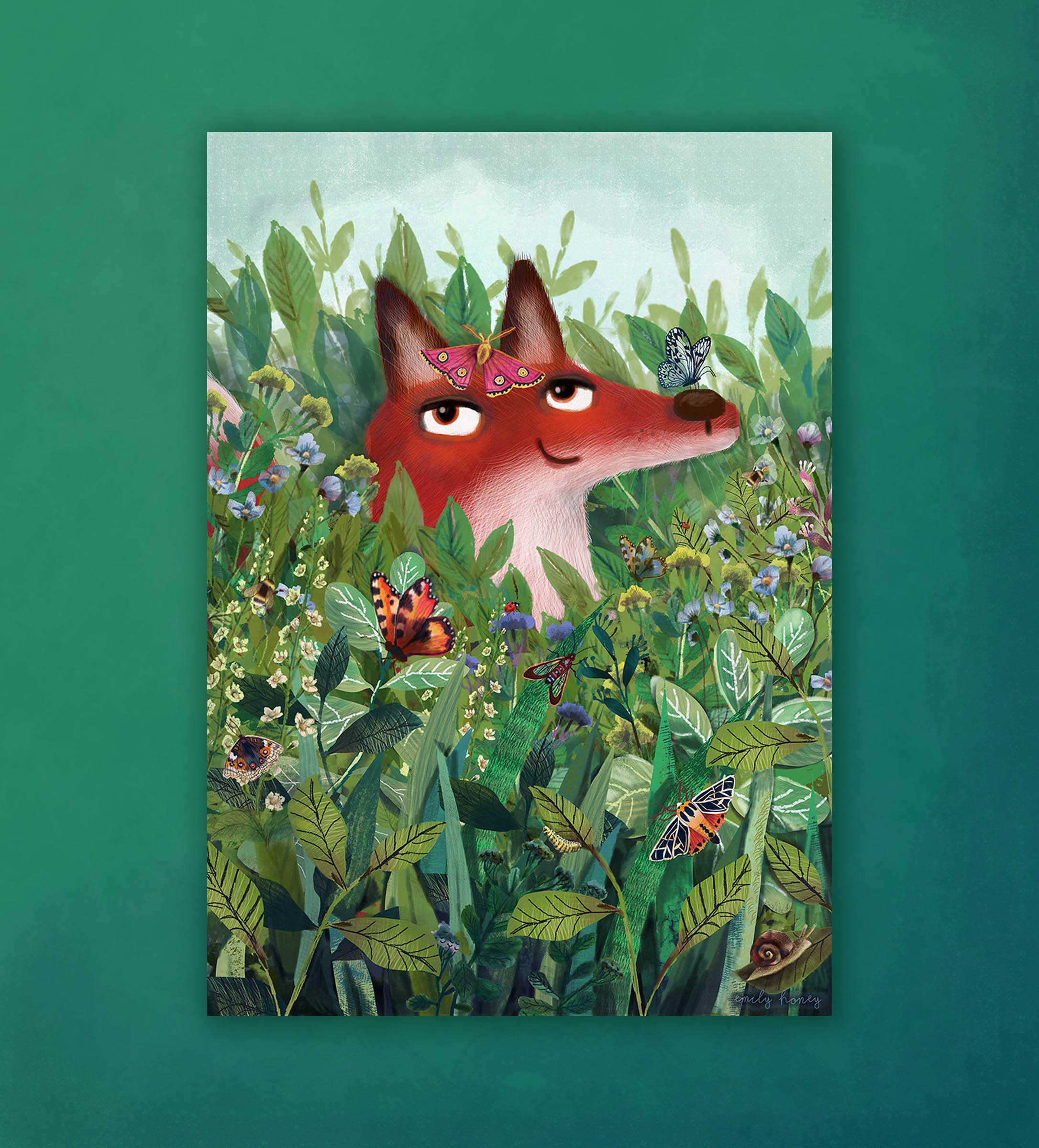 Flossie the Fox - Art Print - Colourful Illustrated Wall Art ...
