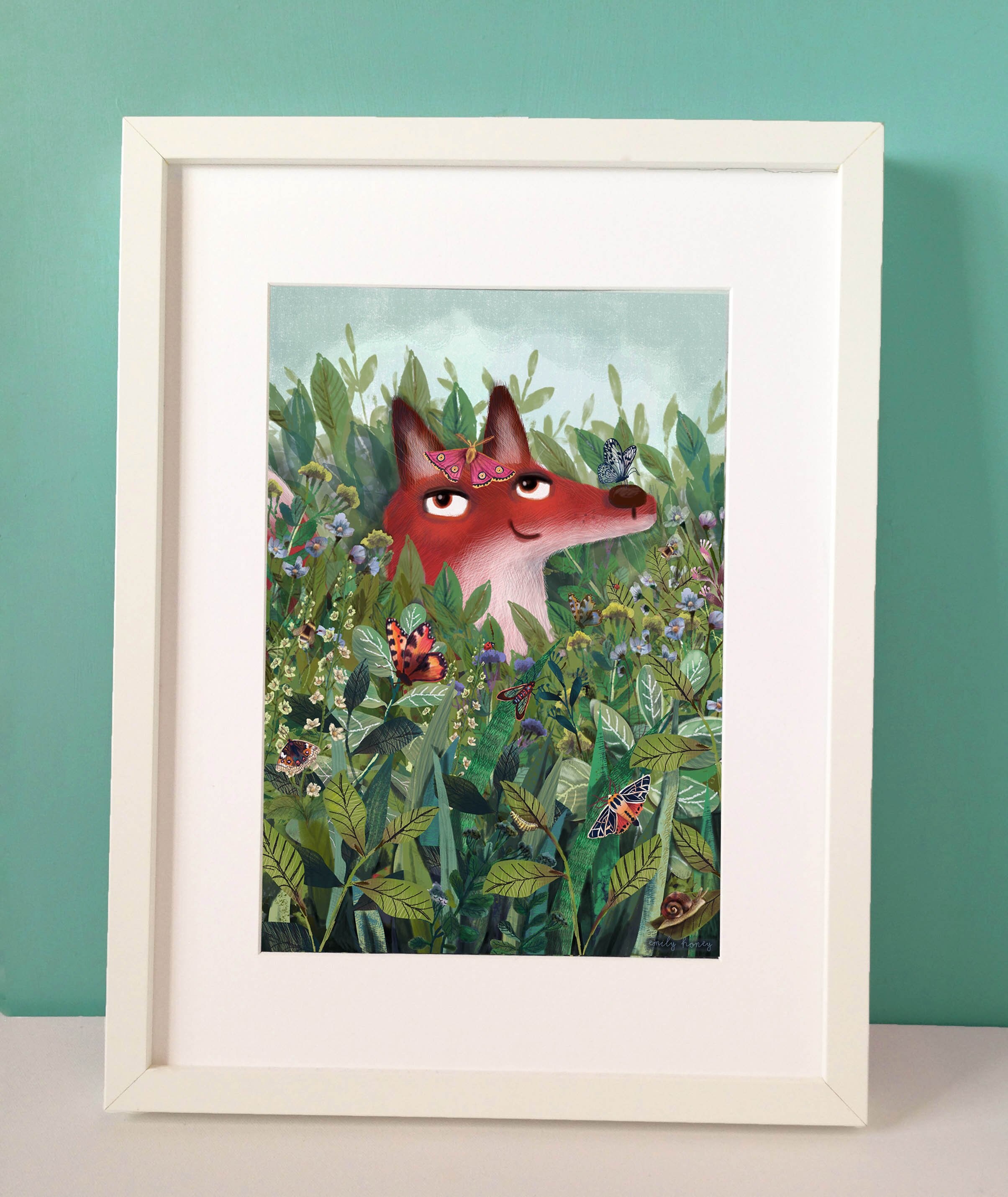 Flossie the Fox - Art Print - Colourful Illustrated Wall Art ...
