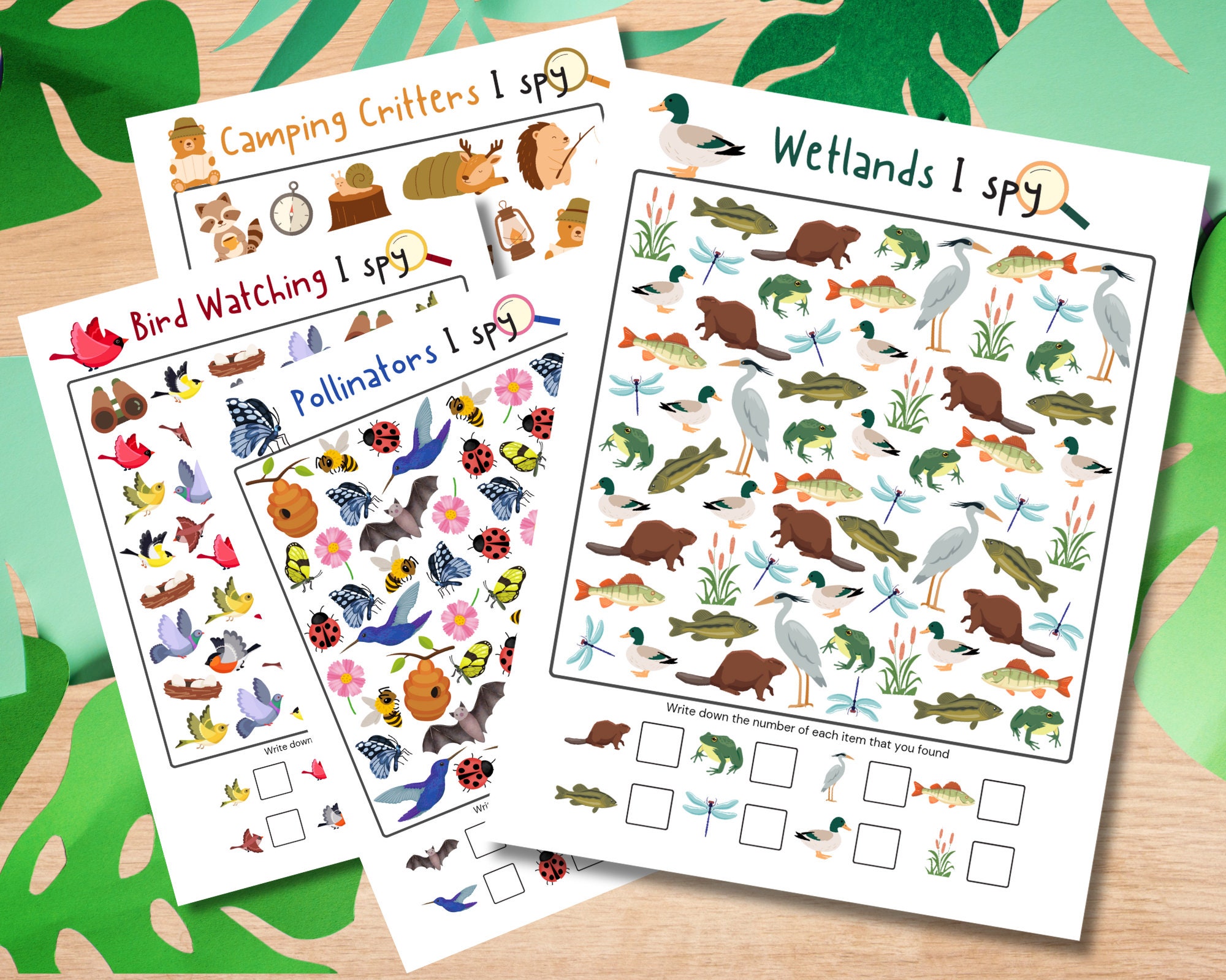 I Spy Nature Printable Activity Sheets, I Spy Wildlife Game for Kids, I ...