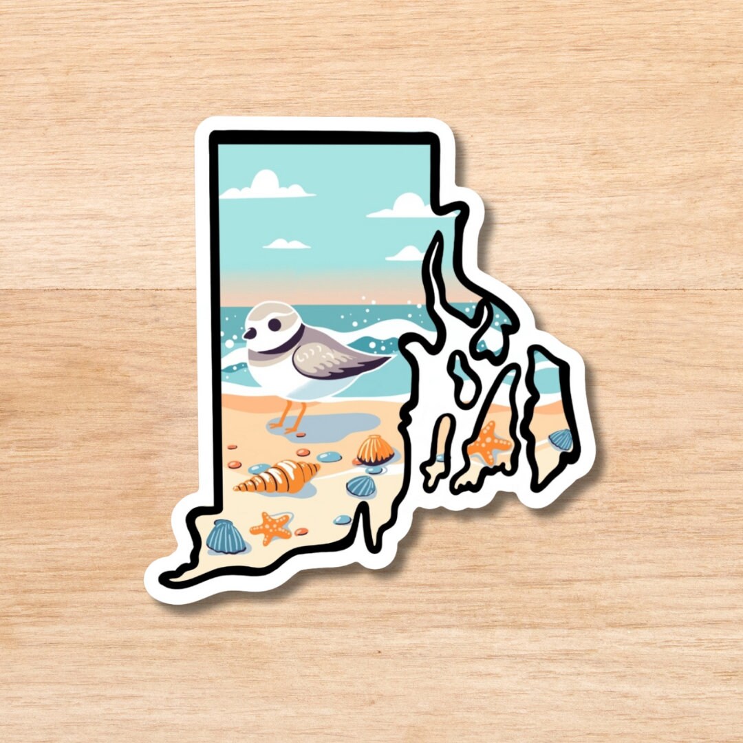Piping Plover Rhode Island Life Sticker - Waterproof and Durable Vinyl ...