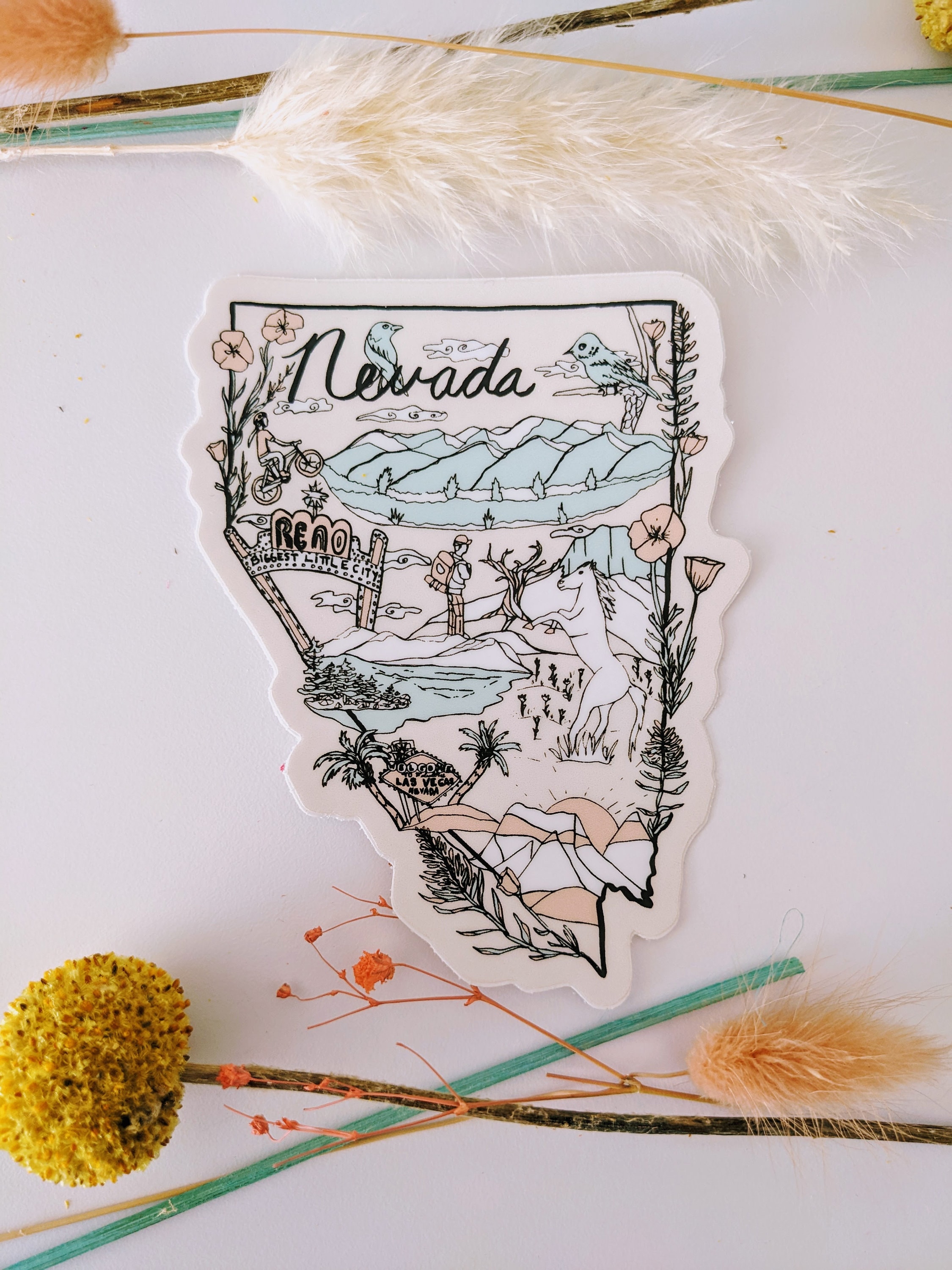 Nevada Sticker Nevada Decal Vegas Sticker Reno Sticker - Etsy.de