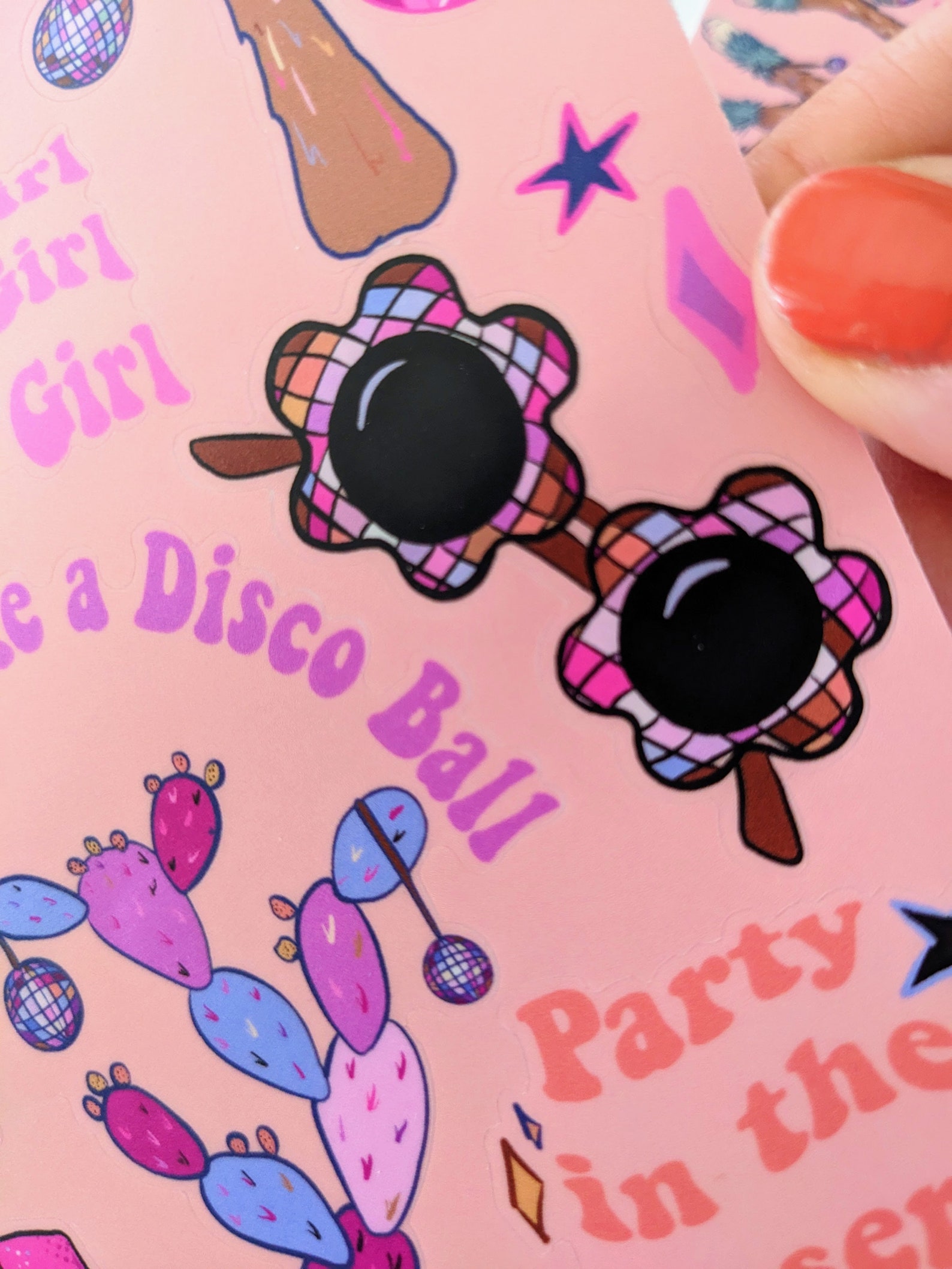 Disco Themed Sticker Sheet Disco Stickers Disco Desert - Etsy