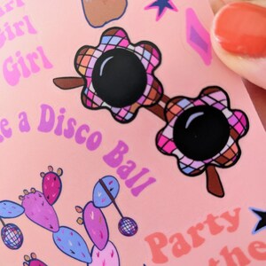 Disco Themed Sticker Sheet, Disco Stickers, Disco Desert Stickers ...