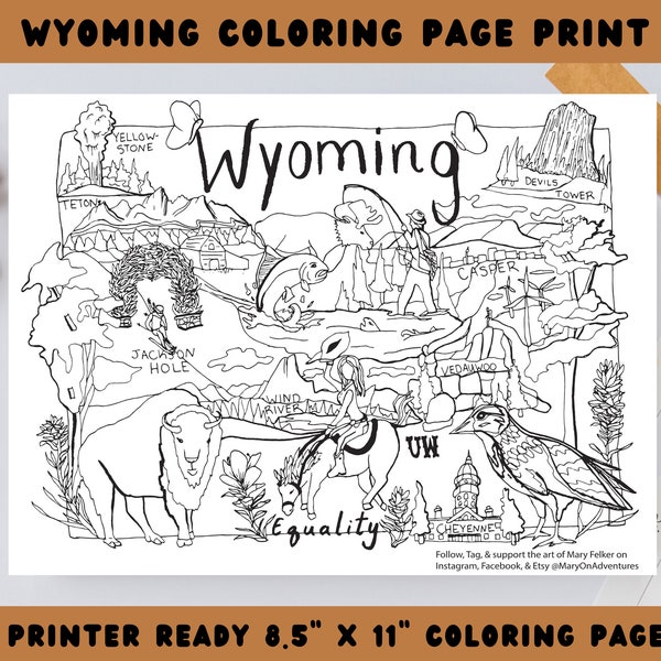 Wyoming Art - Etsy