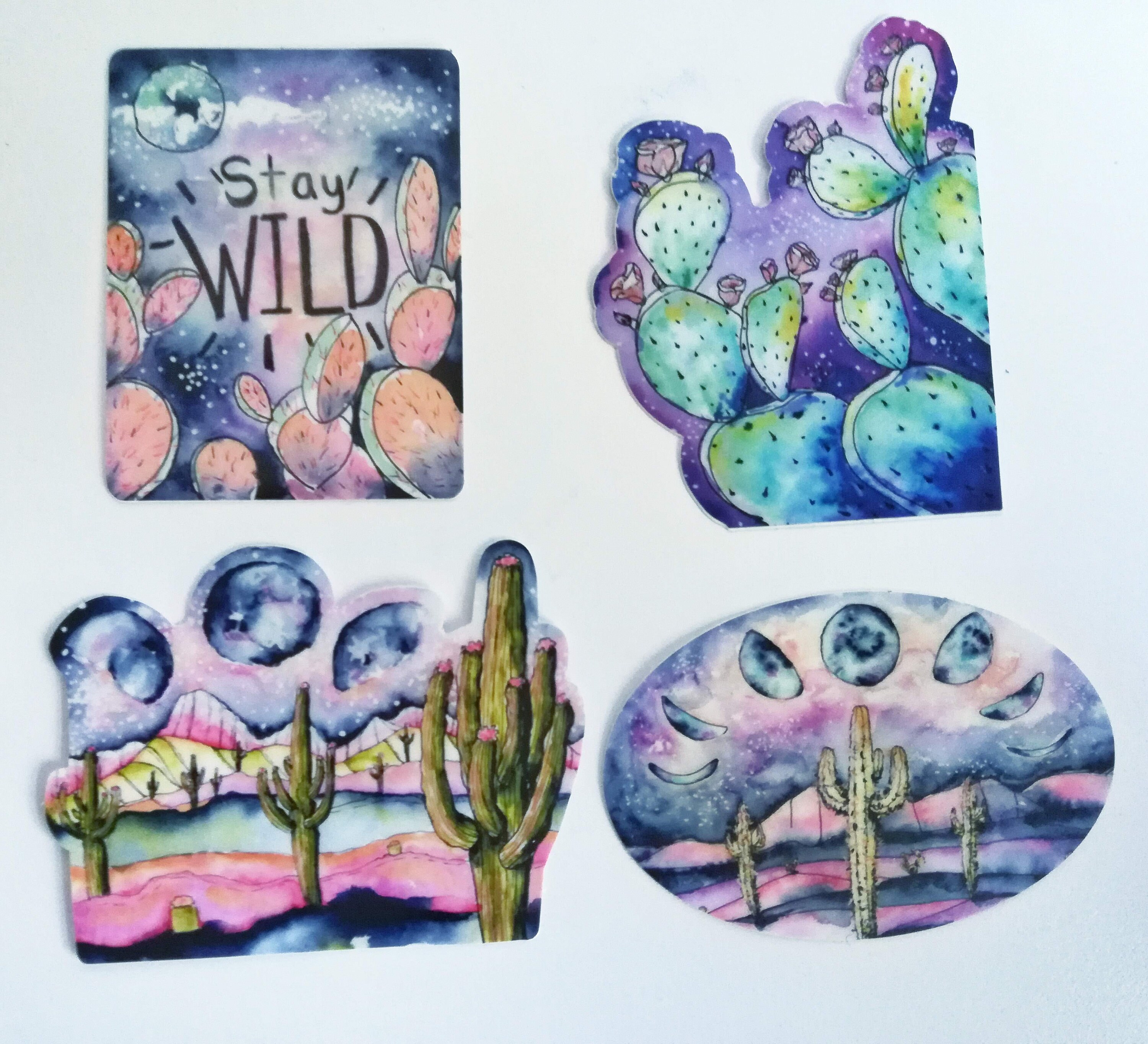 Cactus Sticker, Vinyl Sticker, Laptop Sticker, Sticker Pack, Cactus ...