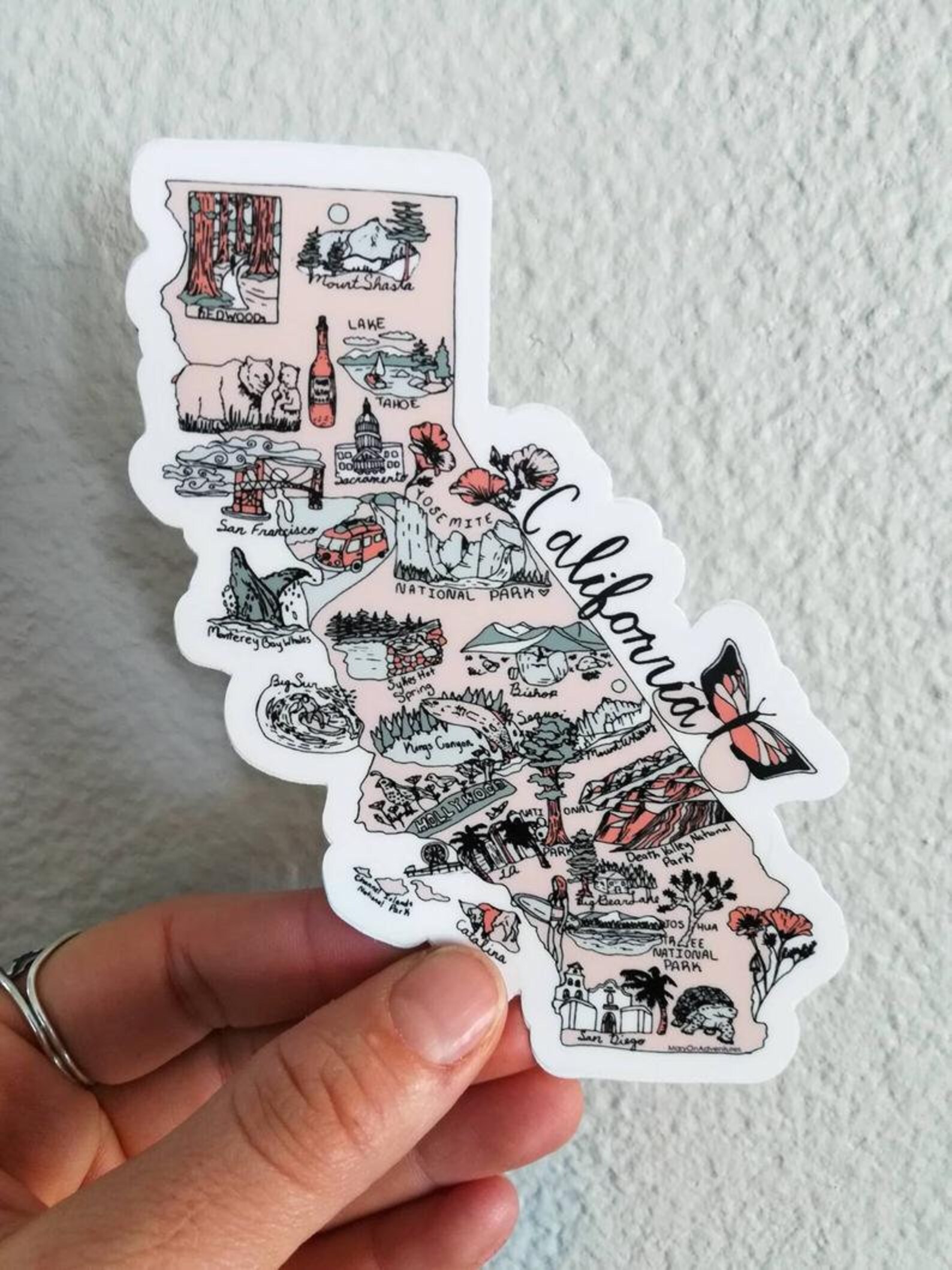 California Sticker Vinyl Sticker Laptop Sticker Car | Etsy