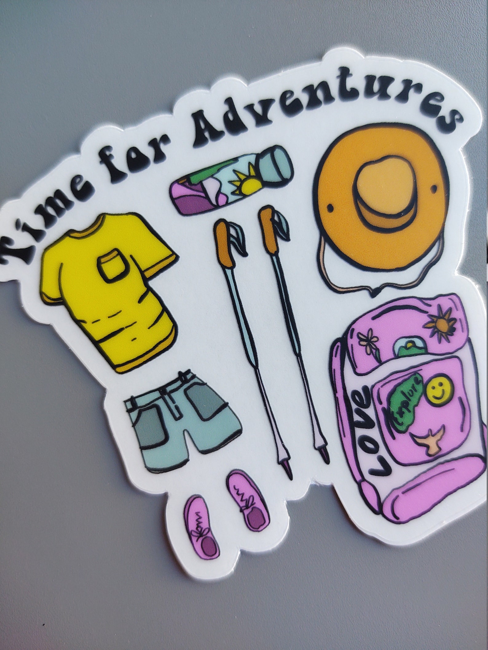 Hiking Sticker Laptop Sticker Car Decal Hiking Decal Hiker - Etsy