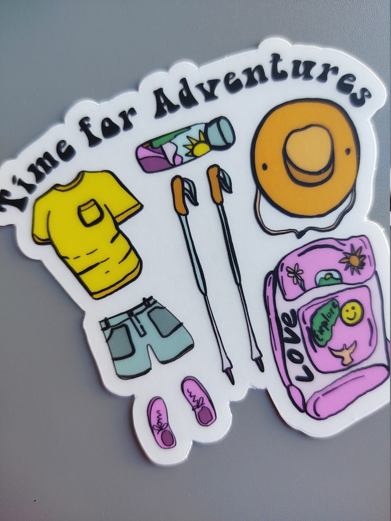 Hiking Sticker Laptop Sticker Car Decal Hiking Decal Hiker - Etsy