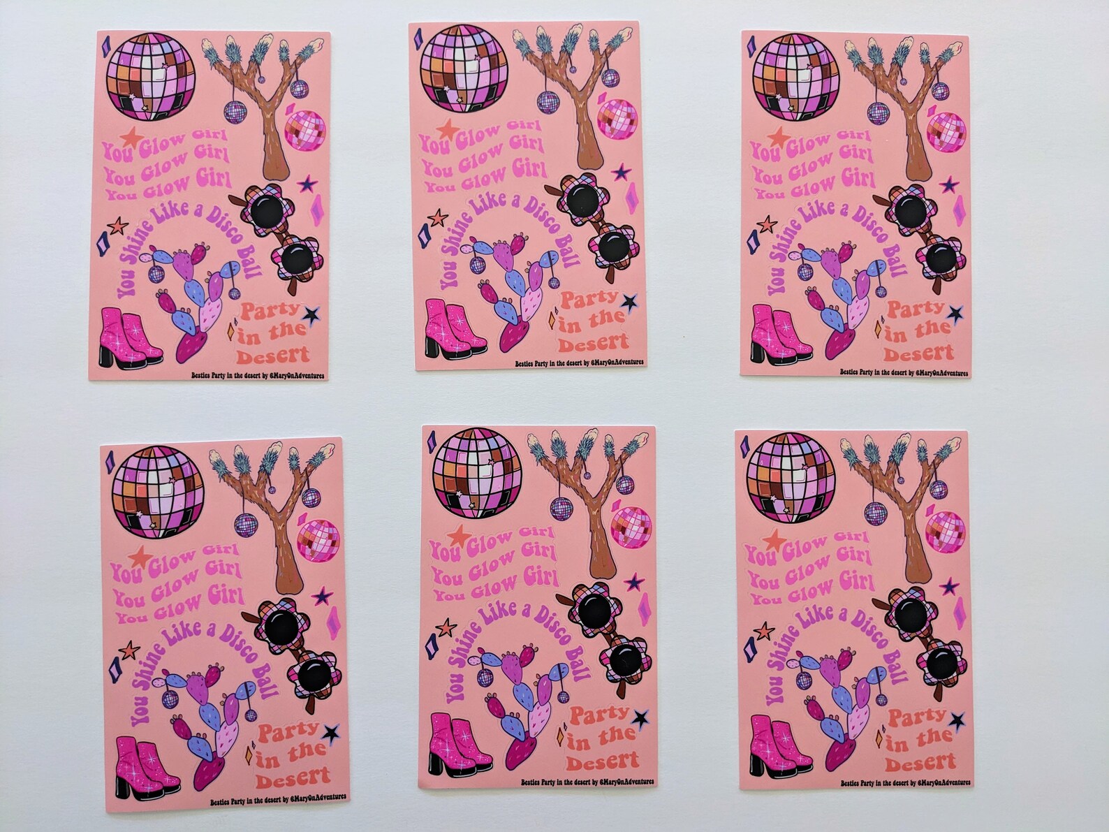 Disco Themed Sticker Sheet Disco Stickers Disco Desert - Etsy