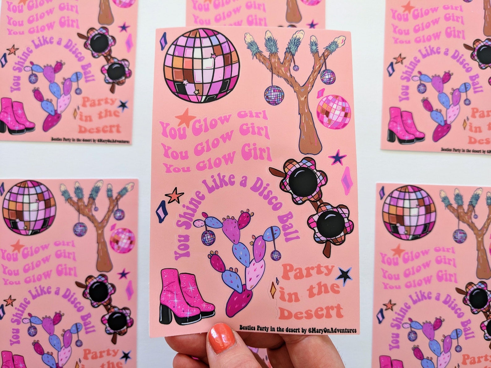 Disco Themed Sticker Sheet Disco Stickers Disco Desert - Etsy