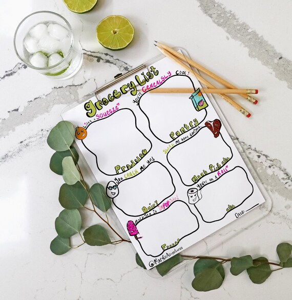 Grocery Store List Grocery List Planner Grocery Planner Fun - Etsy