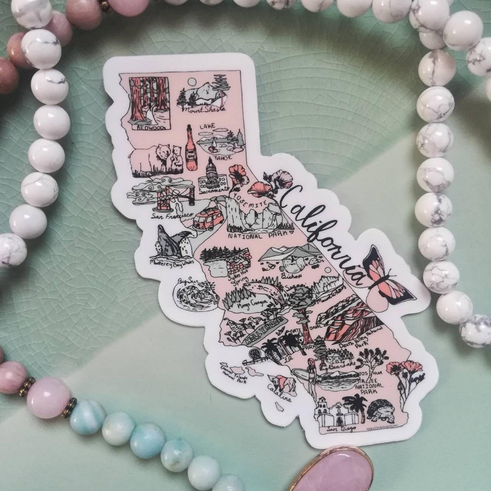 California Sticker Vinyl Sticker Laptop Sticker Car | Etsy