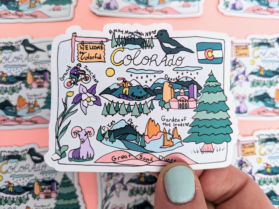 Colorado Sticker, Denver Sticker, Boulder Sticker, Laptop Sticker ...