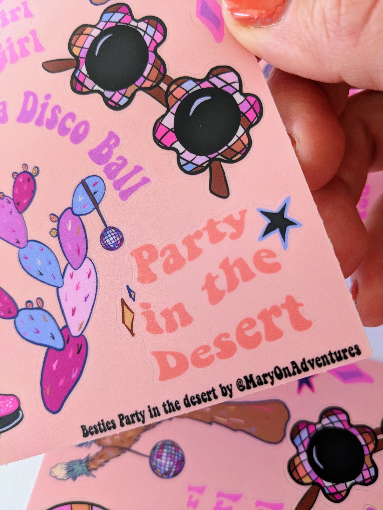 Disco Themed Sticker Sheet Disco Stickers Disco Desert - Etsy