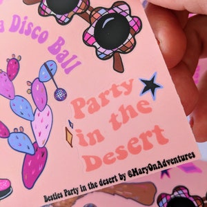 Disco Themed Sticker Sheet, Disco Stickers, Disco Desert Stickers ...