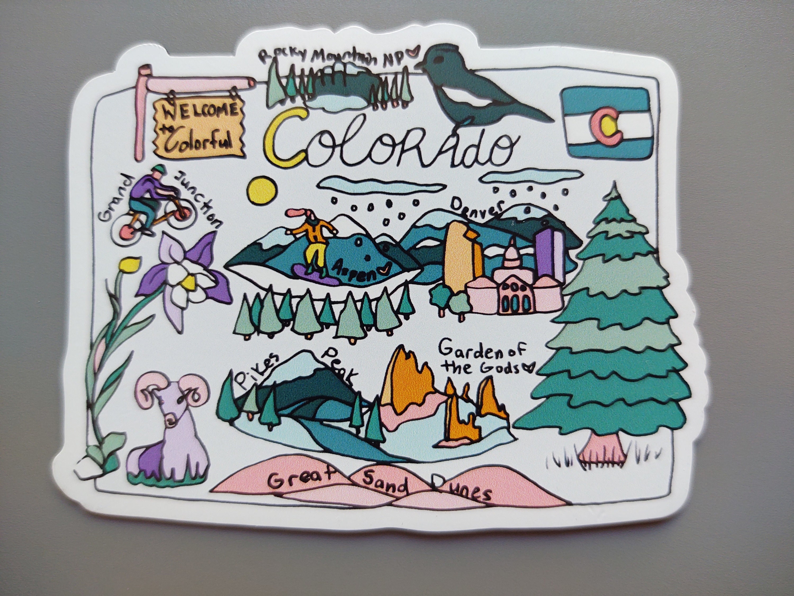 Colorado Magnet, Magnet, Denver Magnet, Boulder Magnet, Refrigerator ...