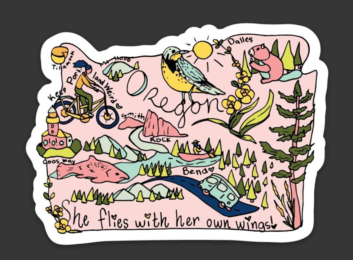 Oregon Sticker Vinyl Sticker Portland Sticker Decal Laptop - Etsy