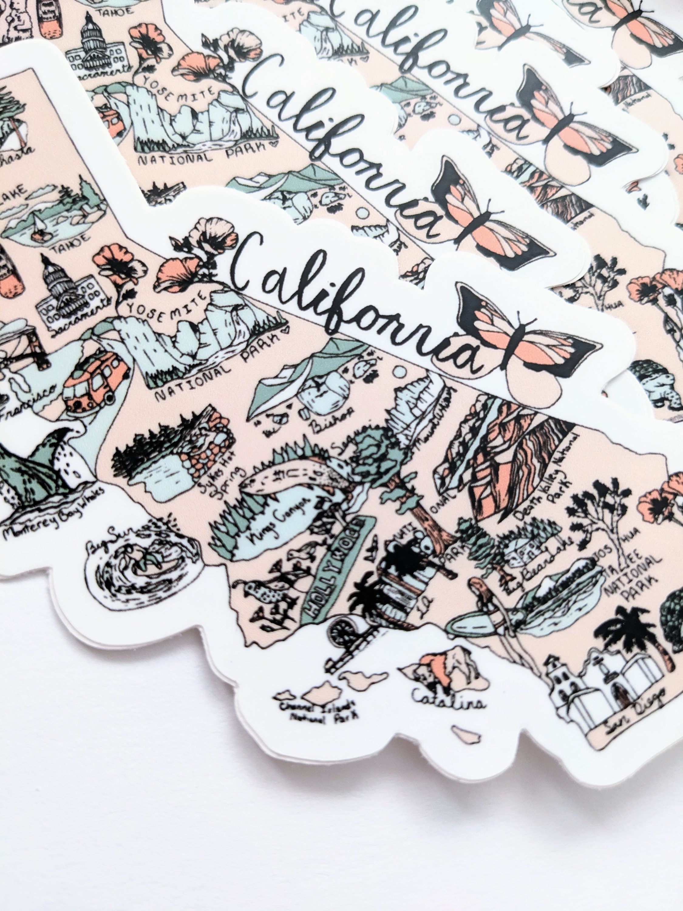 California Sticker Vinyl Sticker Laptop Sticker Car - Etsy