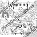 Wyoming Coloring, Wyoming Print, Wyoming Art, Wyoming Coloring Page ...