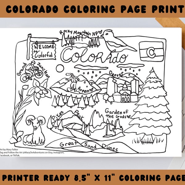Digital Download Map Colorado - Etsy