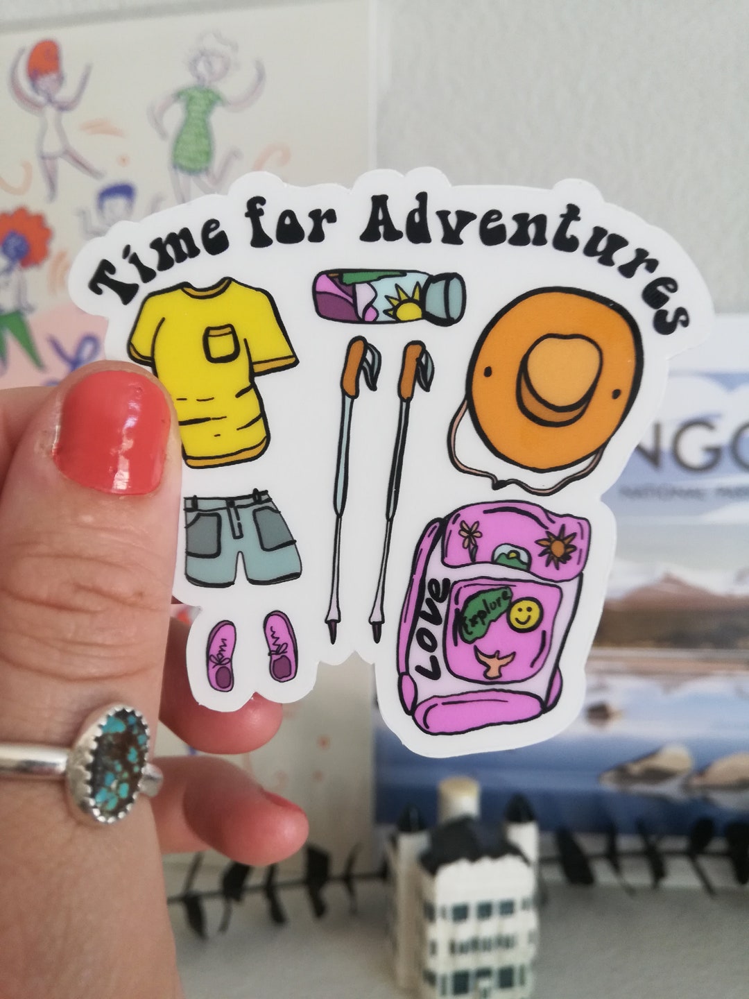 Hiking Sticker, Laptop Sticker, Car Decal, Hiking Decal, Hiker Gift ...