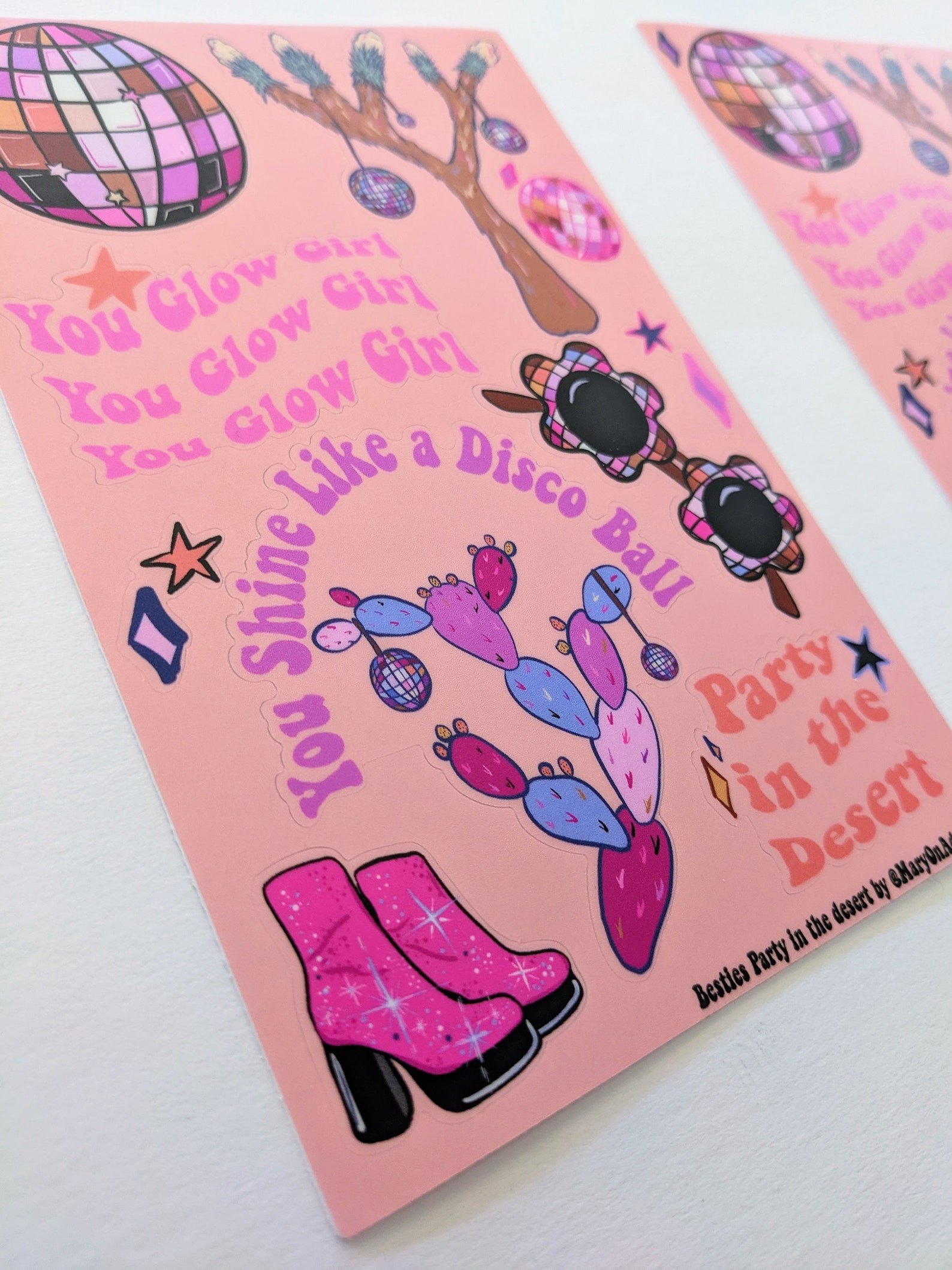 Disco Themed Sticker Sheet Disco Stickers Disco Desert - Etsy