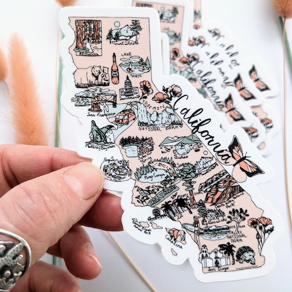 California Sticker - Etsy