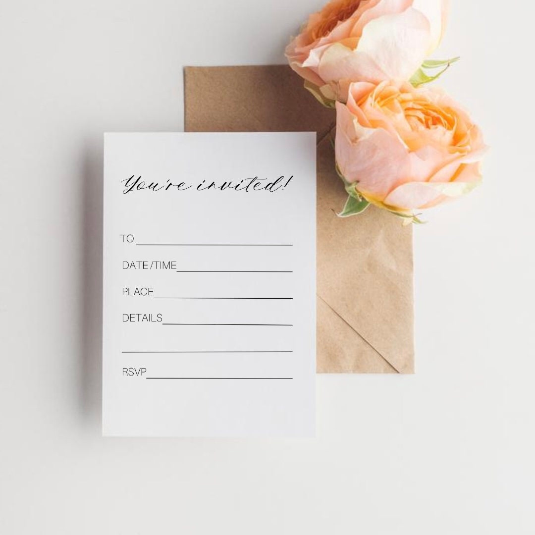 PRINTABLE Blank Fill-in Invitation for Any Occasion - Etsy