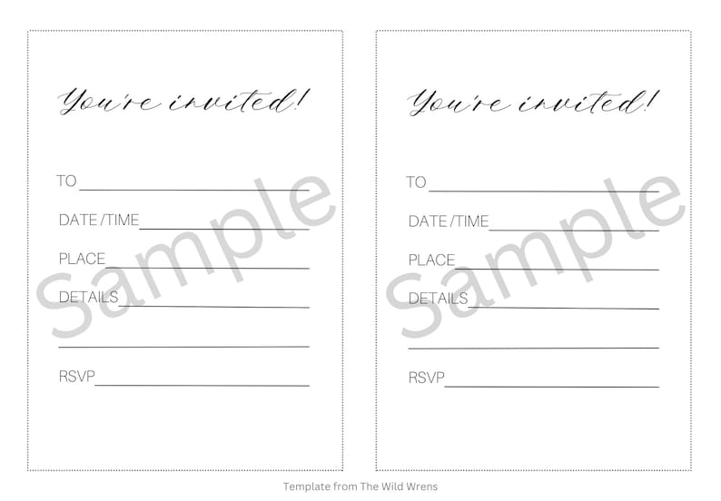 PRINTABLE Blank Fill-in Invitation for Any Occasion - Etsy