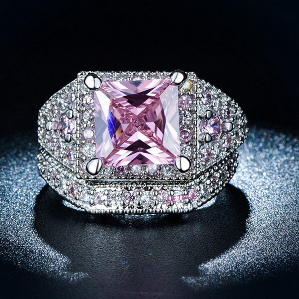 Cz Wedding Ring Set - Etsy