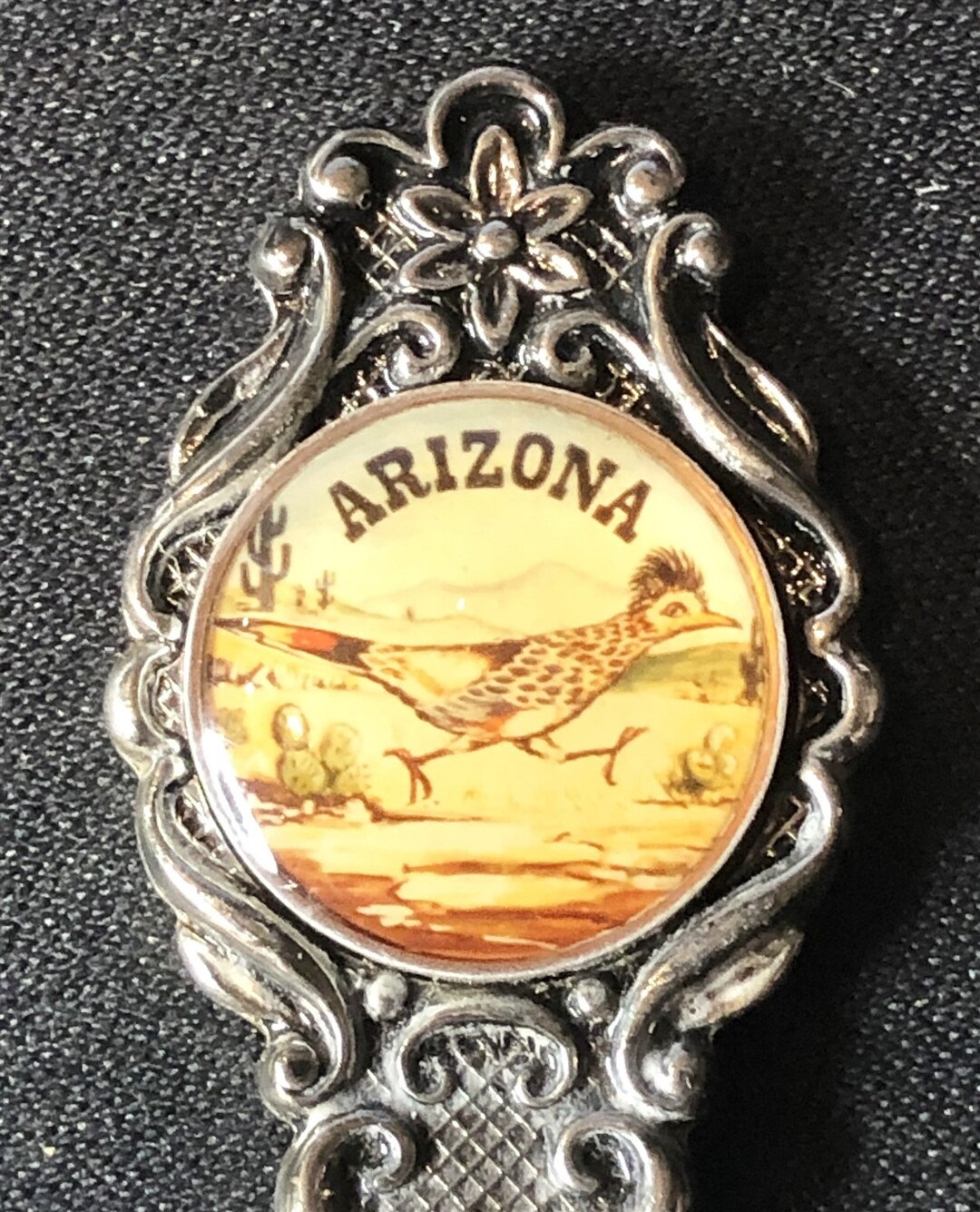 Arizona With Roadrunner on Silver Plated Souvenir Spoon - Pre-owned - Etsy