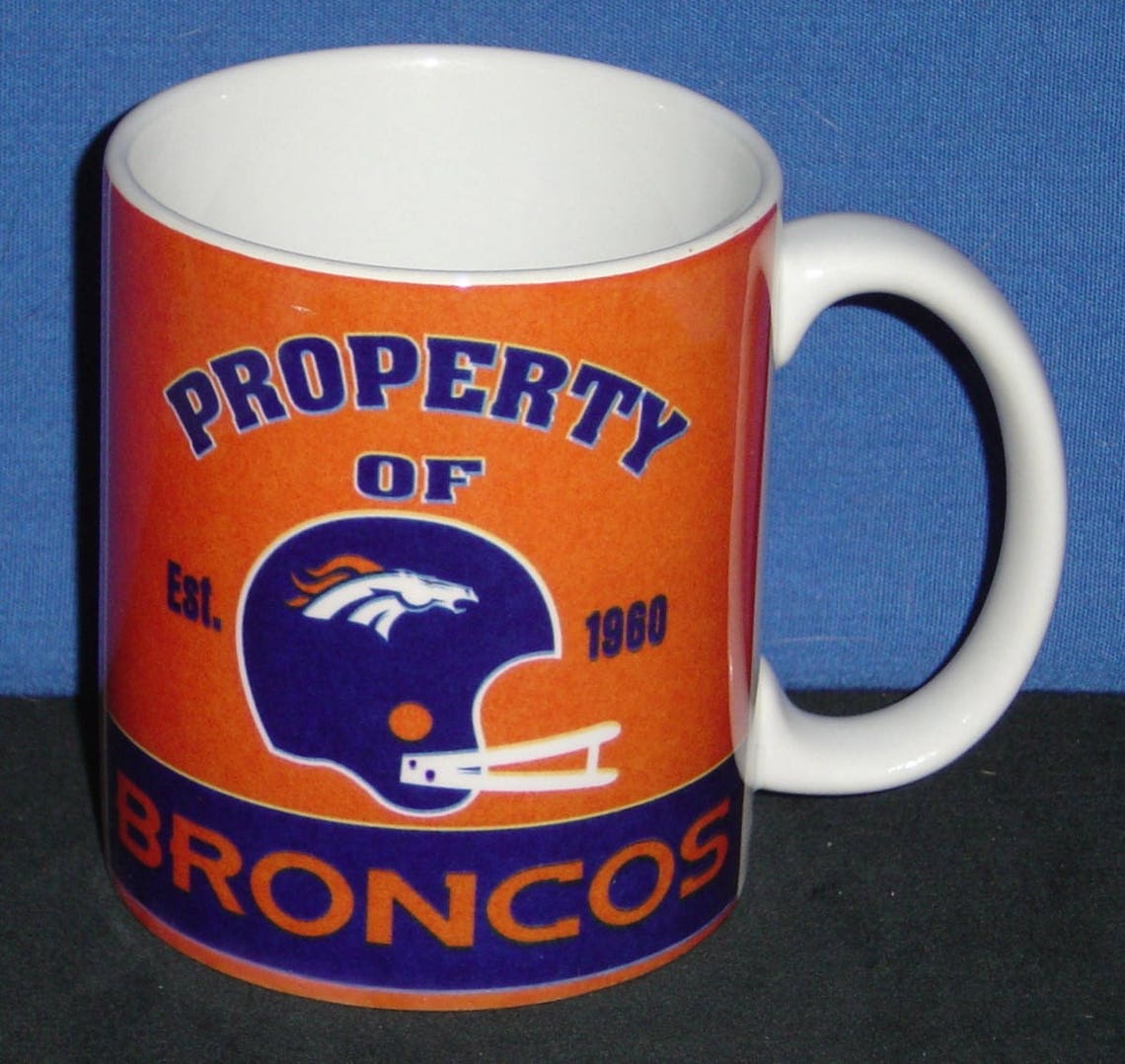 Retro NFL Denver Broncos 11oz Ceramic Mug NEW | Etsy