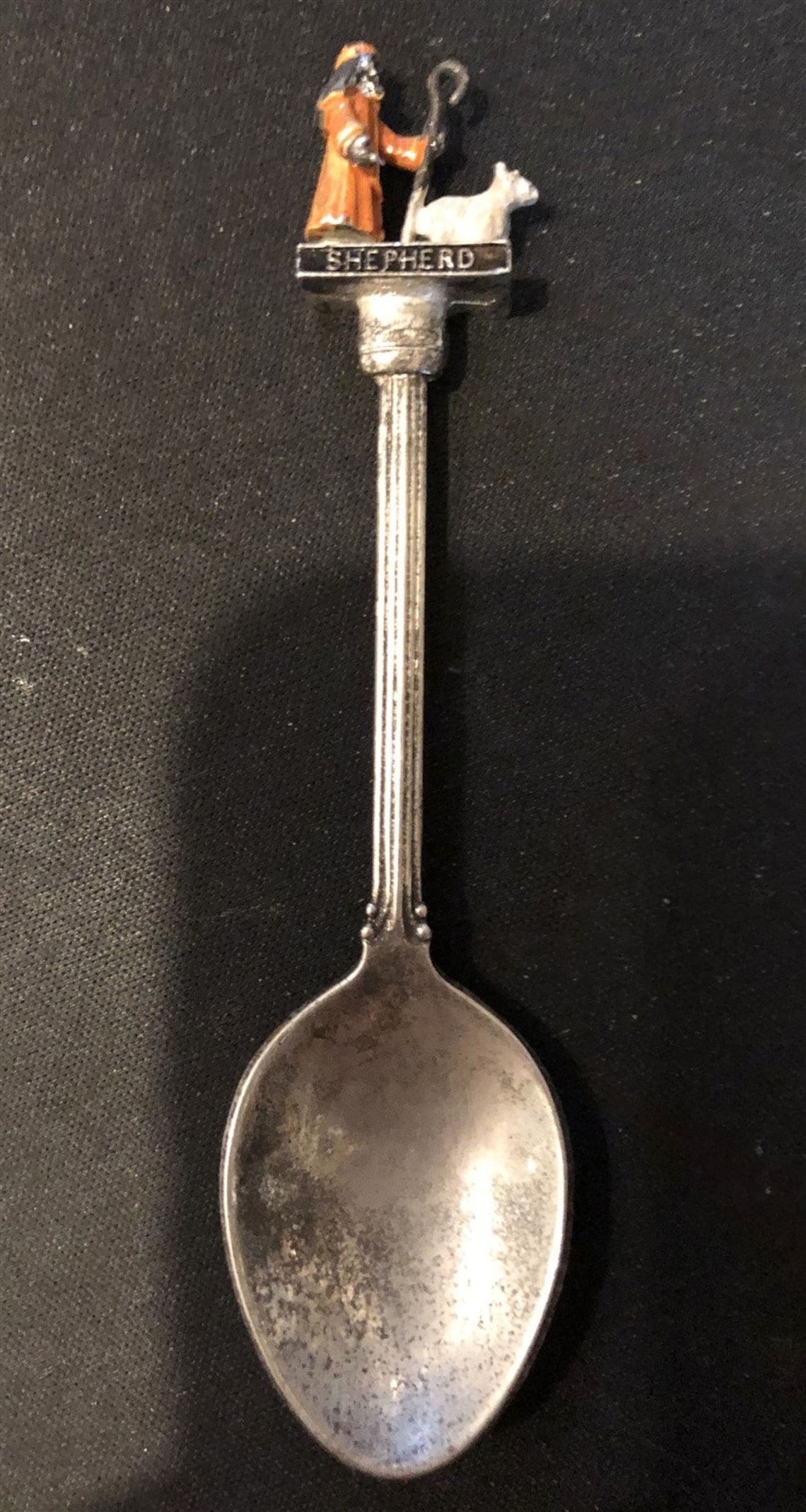 Shepherd & Sheep top on Silver Plated Souvenir Spoon - Etsy