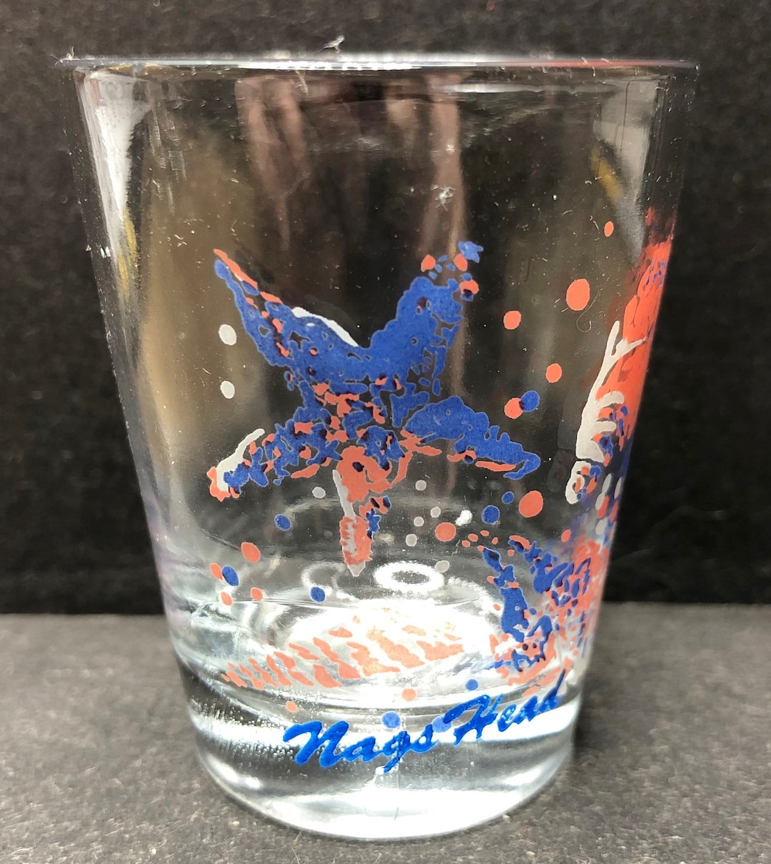 Nags Head, North Carolina With Star Fish and Shell on 1oz Glass Shot ...