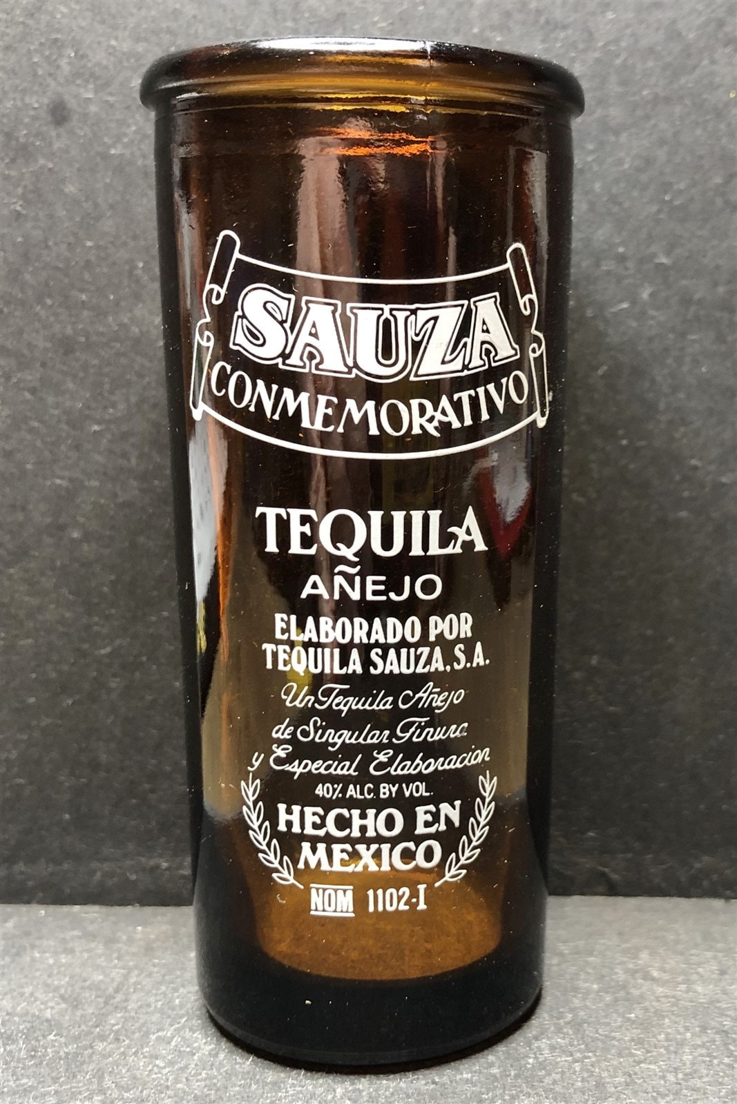 Sauza Conmemorativo, Tequila Mexico on 1.5oz Brown Glass Shooter NEW - Etsy